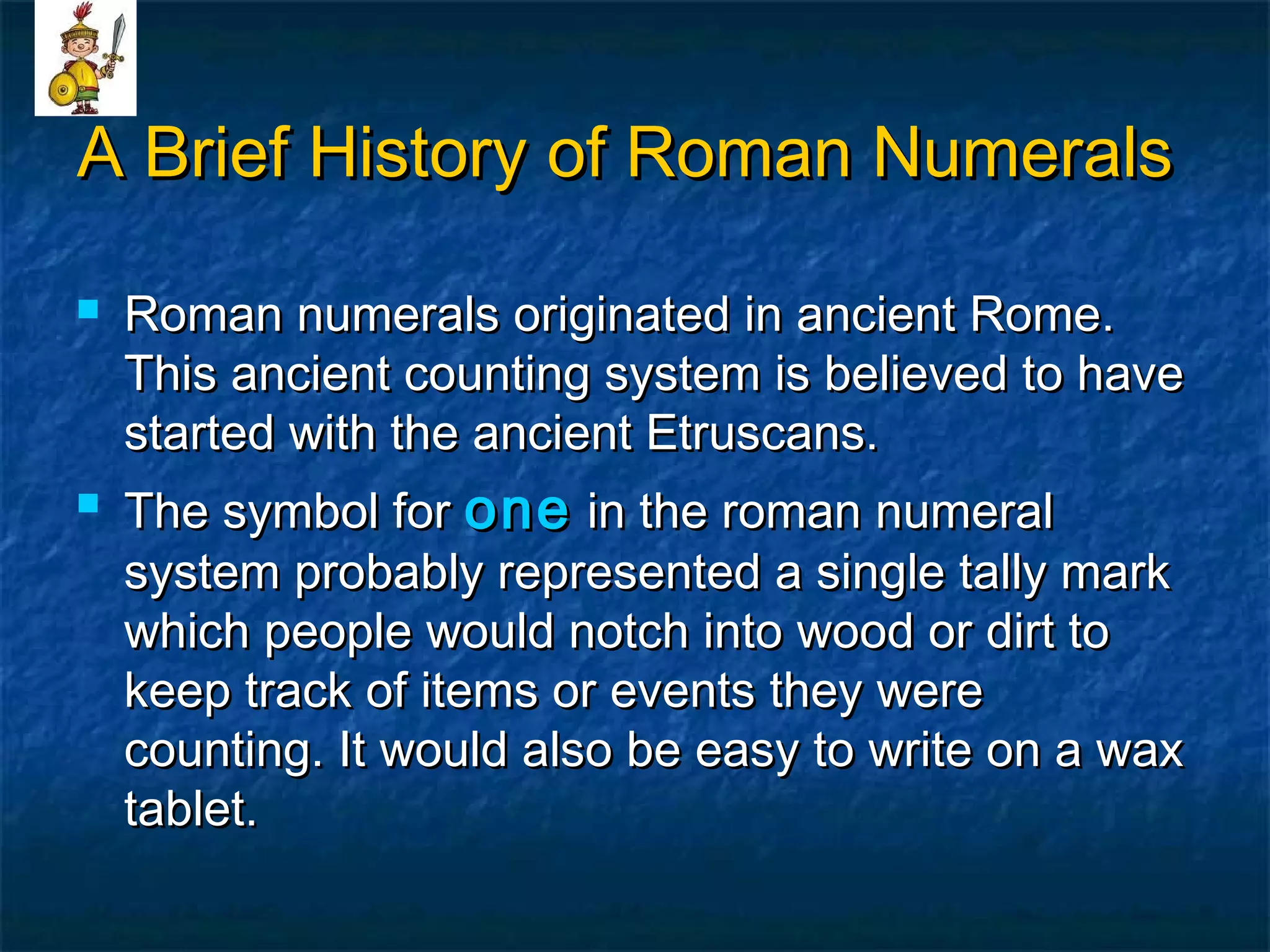 Roman numerals cc | PPT