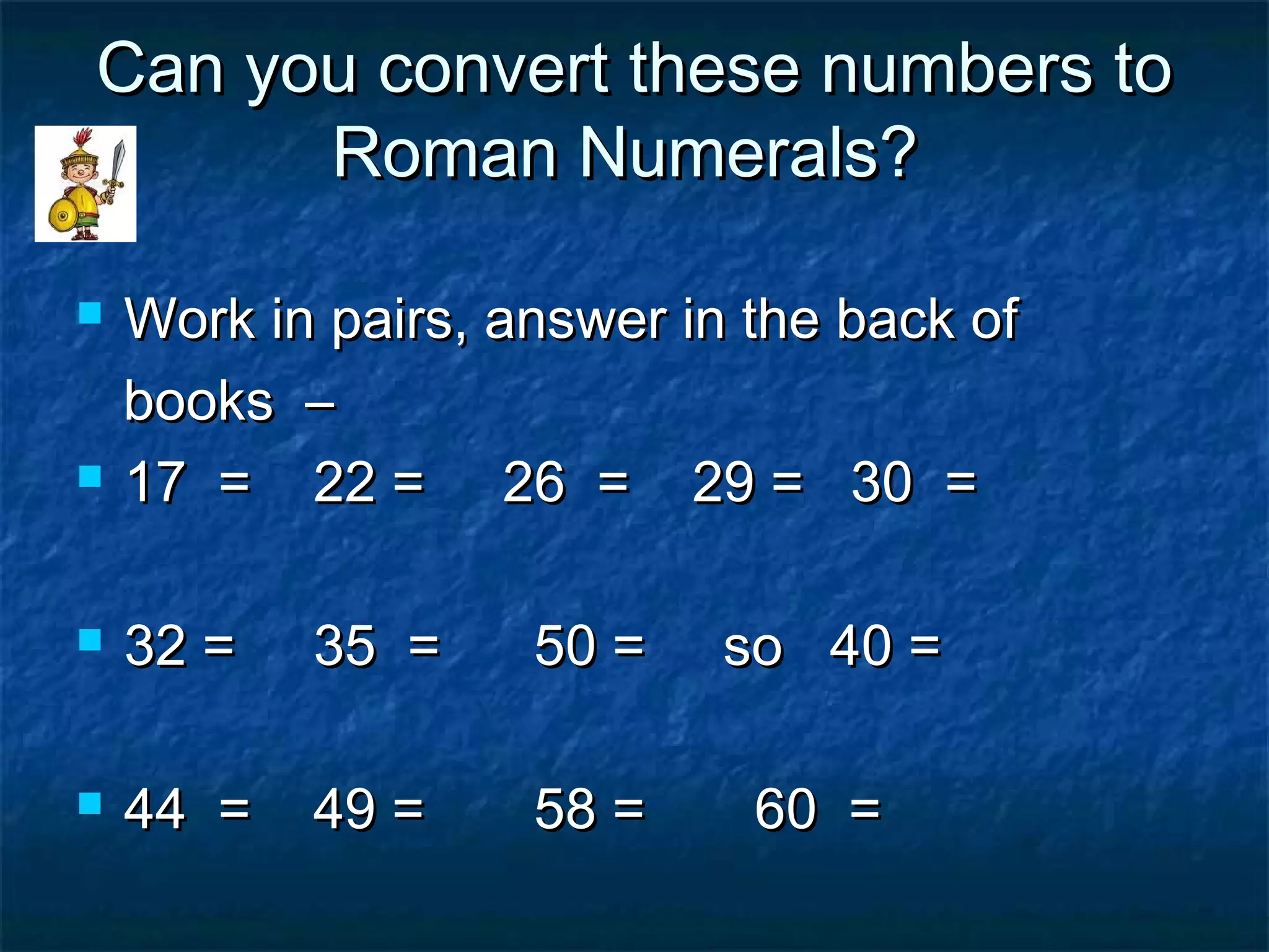 Roman numerals cc | PPT