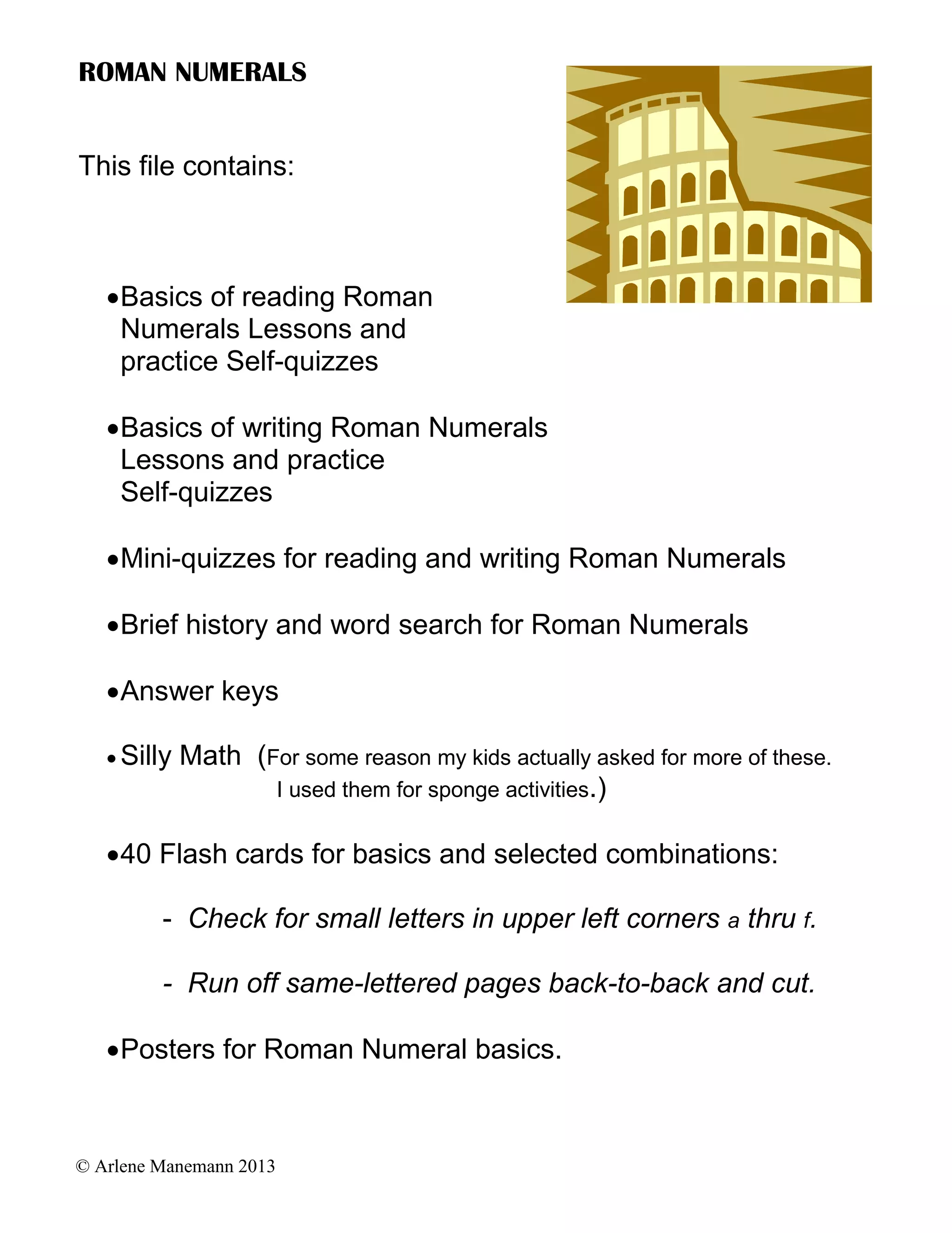 Romannumerals lessons worksheetsquizzes | PDF