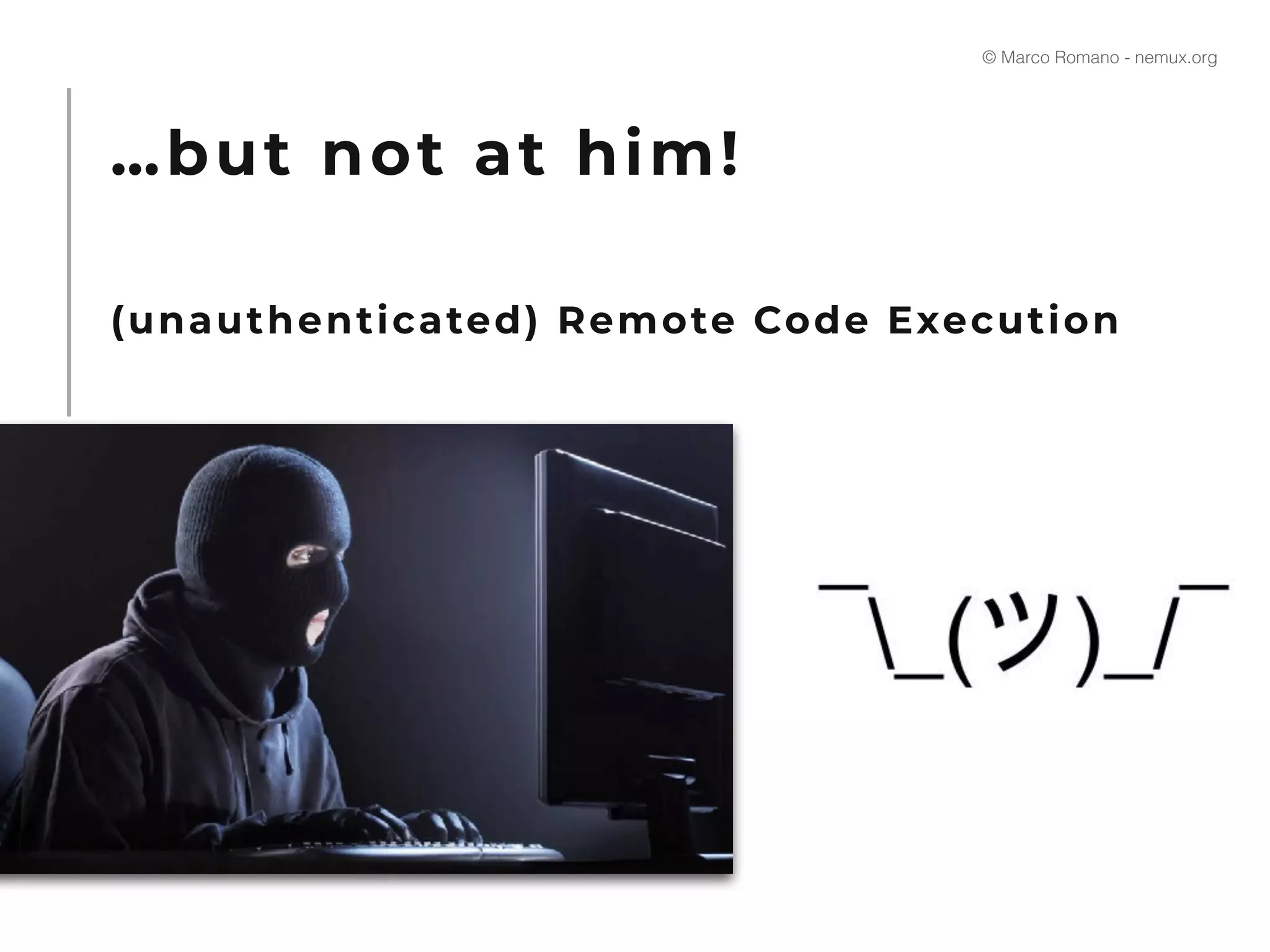 IoT exploitation: from memory corruption to code execution by Marco Romano | PPT