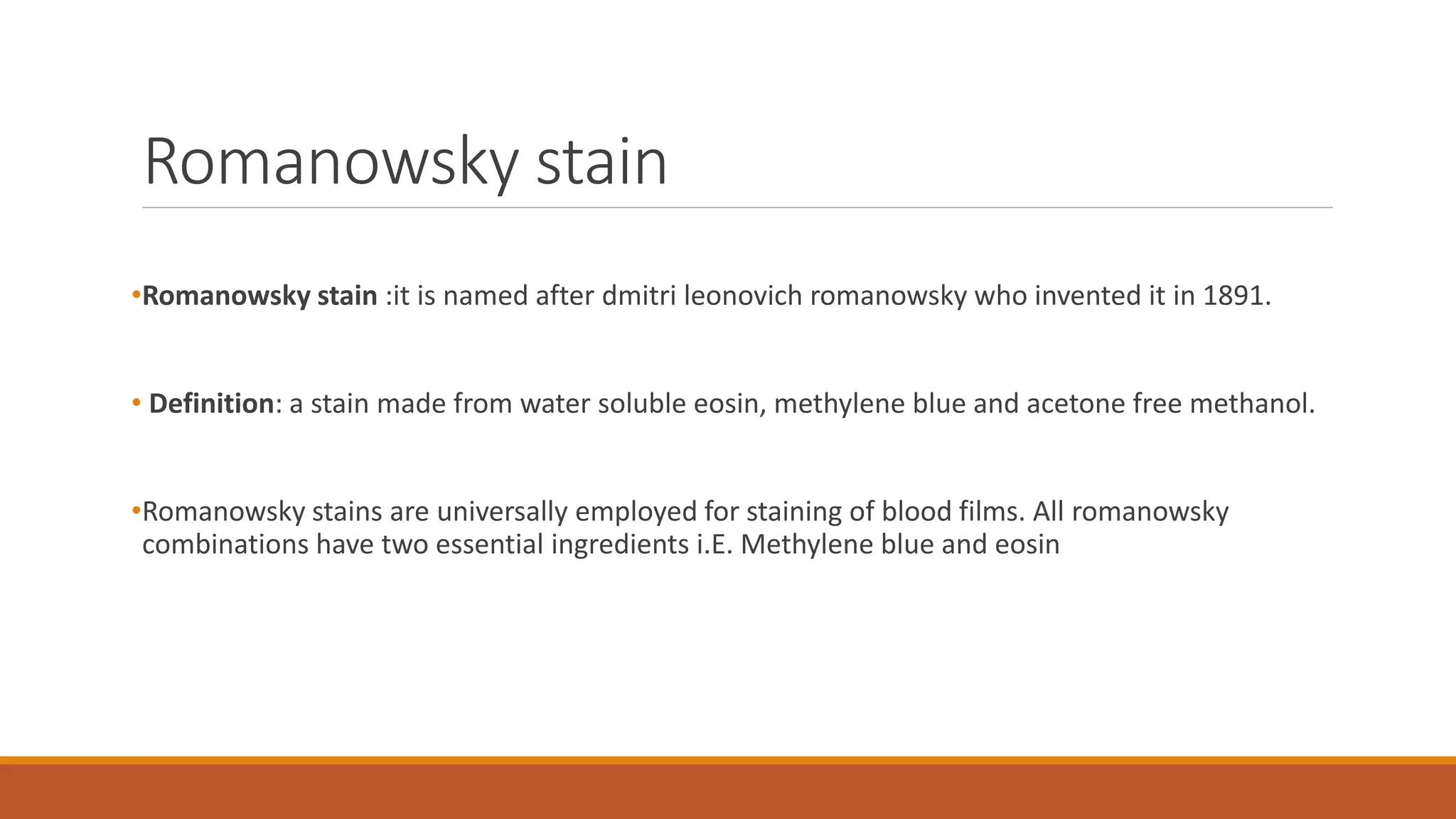 Romanowsky stain | PPTX