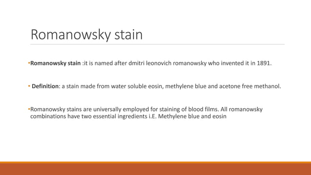 Romanowsky stain | PPT