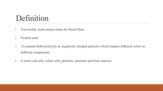 ROMANOWSKY STAIN-types,uses, preparation | PPTX