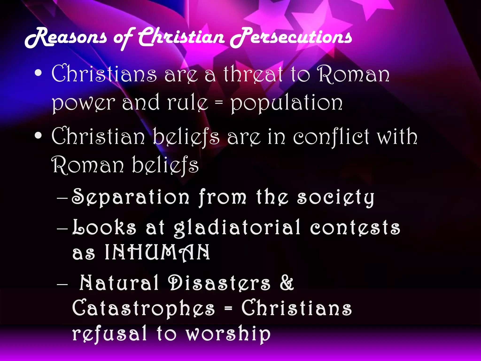 Roman persecution of christians | PPT