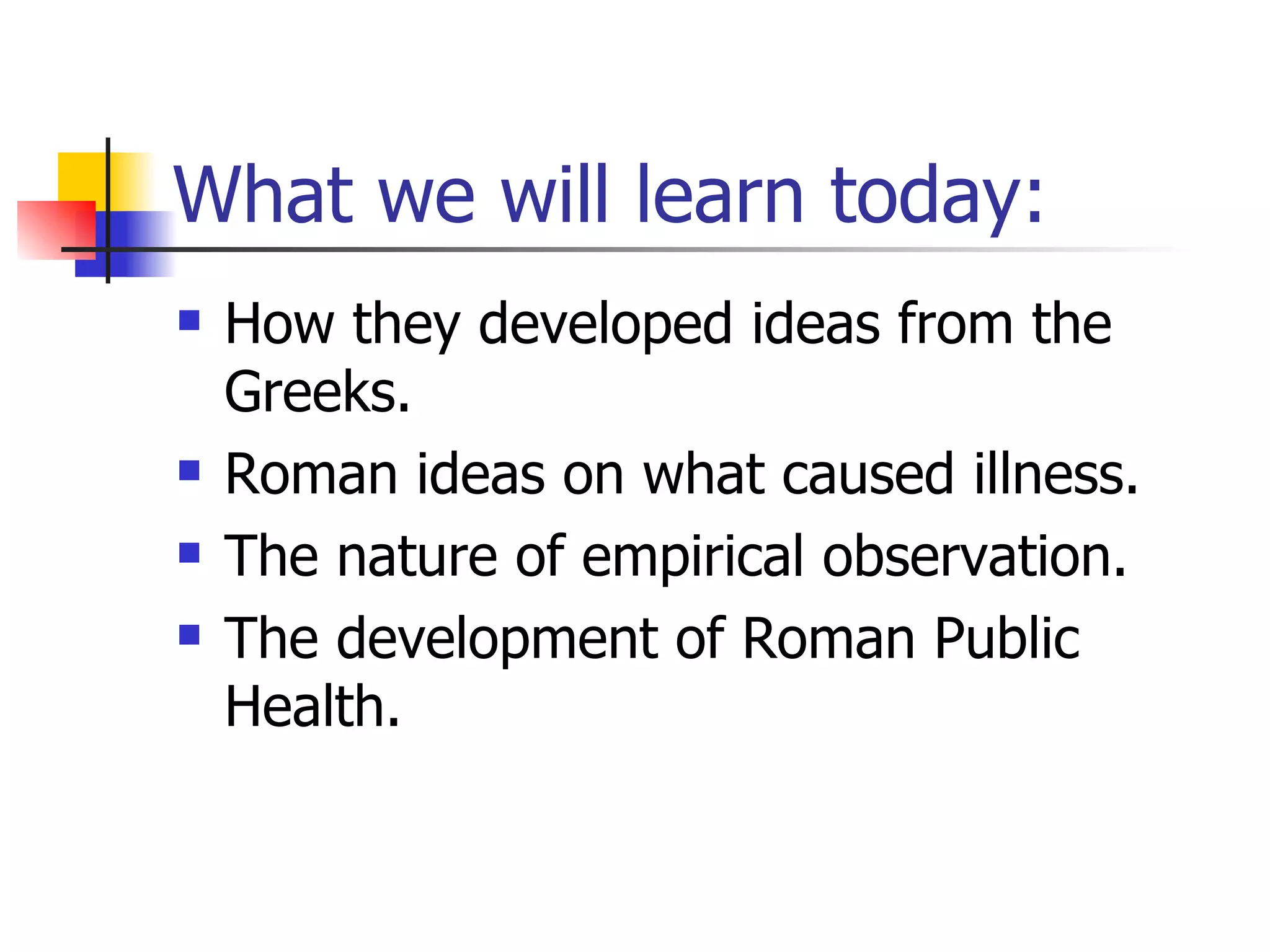 Roman Public Health | PPT