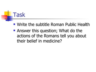 Roman Public Health | PPT