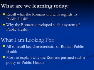 Roman Public Health | PPT