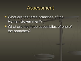 Roman Government Branches