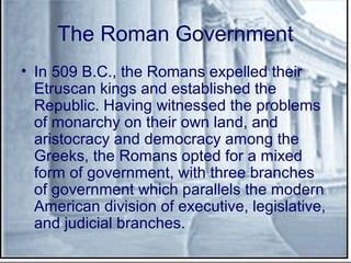 Roman Government Branches