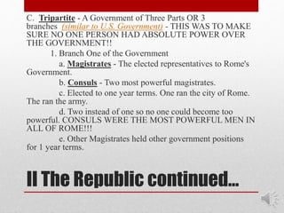 Roman Republic Notes 2015 | PPT