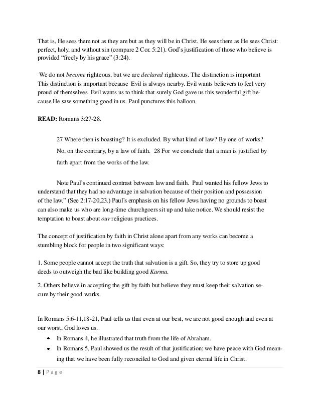 Romans 1 8 summary 011214 romans-1-8-summary-011214