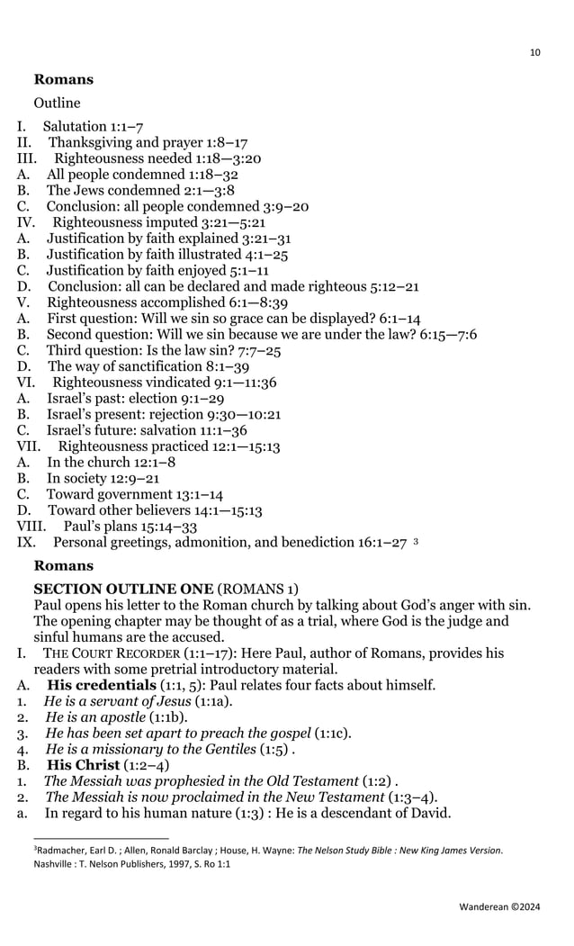 Introduction to Romans chapter 1 - Study Ready Reference | PDF