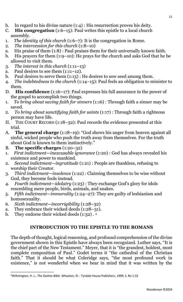Introduction to Romans chapter 1 - Study Ready Reference | PDF
