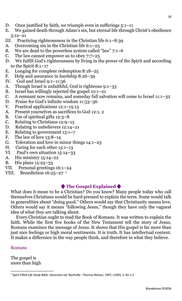 Introduction to Romans chapter 1 - Study Ready Reference | PDF