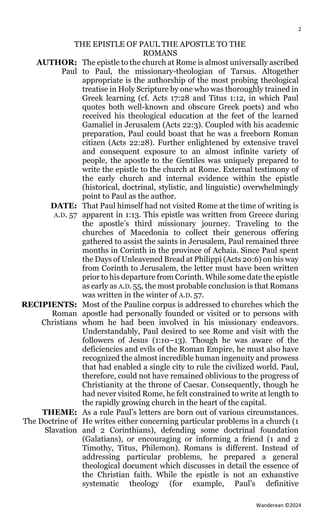 Introduction to Romans chapter 1 - Study Ready Reference | PDF