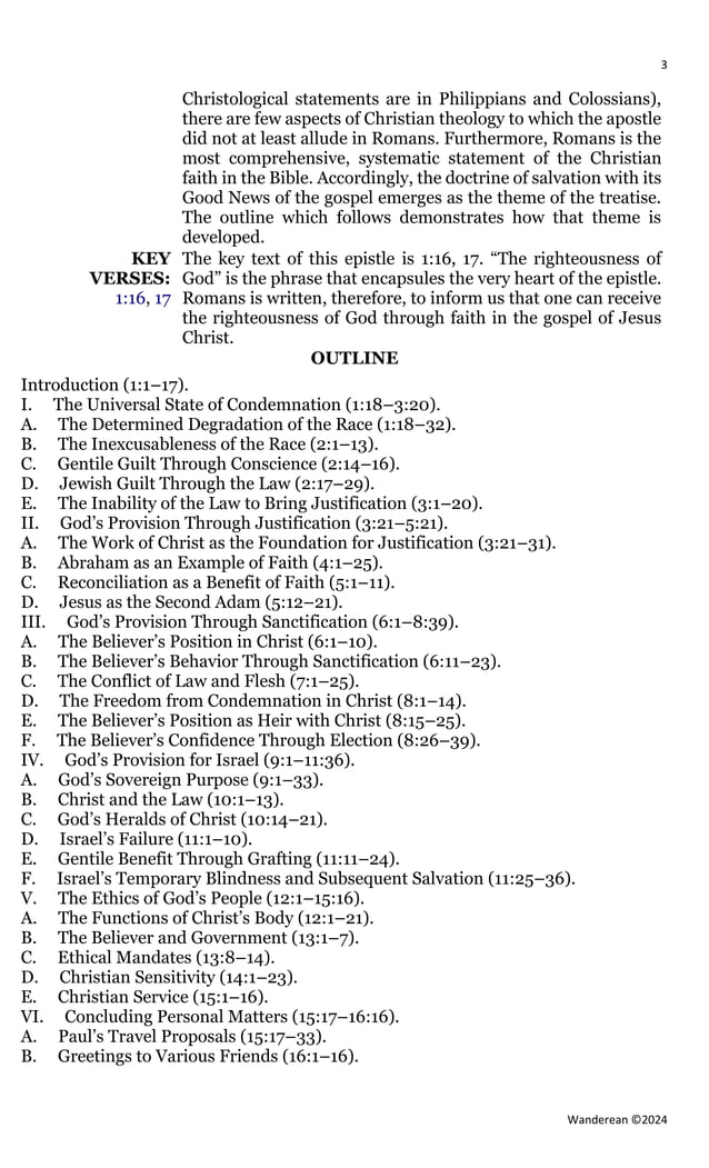 Introduction to Romans chapter 1 - Study Ready Reference | PDF