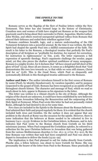 Introduction to Romans chapter 1 - Study Ready Reference | PDF