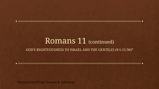 Romans 11:11-36 -- A Sunday School Lesson | PPTX