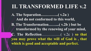 "Life in God's Service" - Romans 12: 1-2 | PPTX