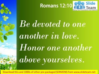 Romans 12 10 one another in love power point church sermon | PDF