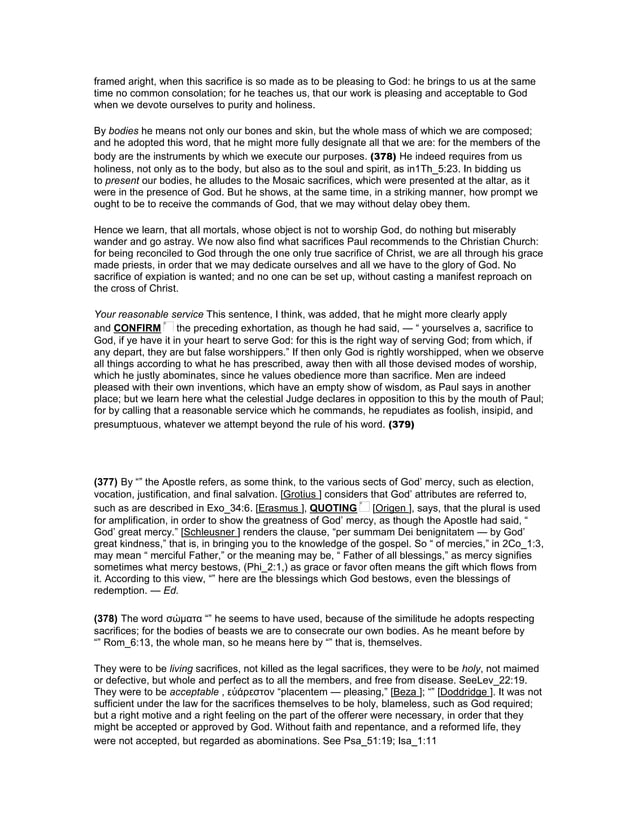 Romans 12 verses 1 11 commentary | PDF