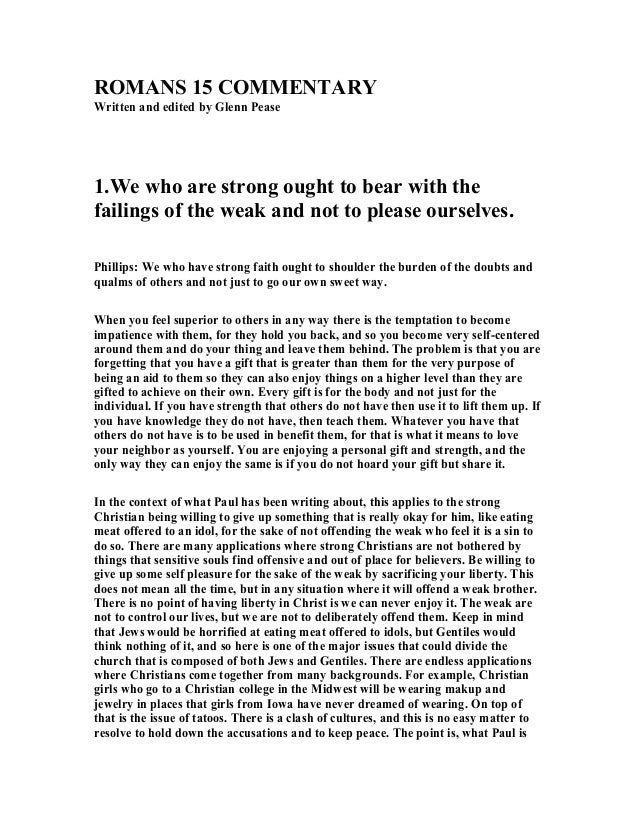Romans 15 Commentary romans-15-commentary