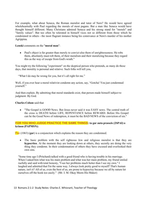 Romans 2 notes 1 & 2 | PDF