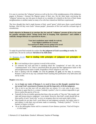 Romans 2 notes 1 & 2 | PDF