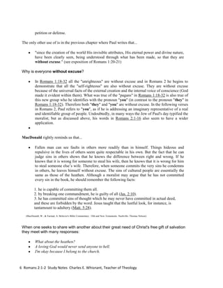 Romans 2 notes 1 & 2 | PDF