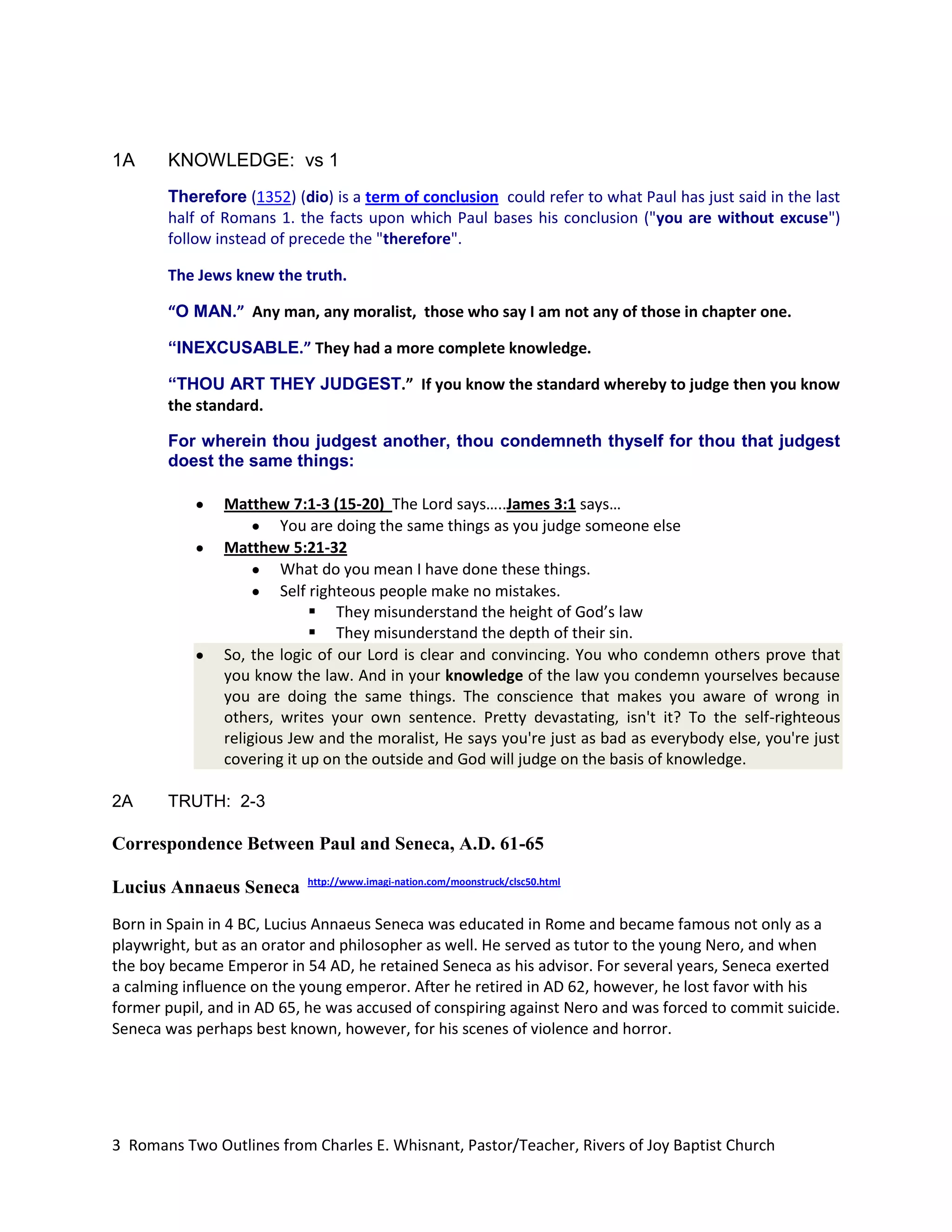 Romans 2 outlines | DOCX