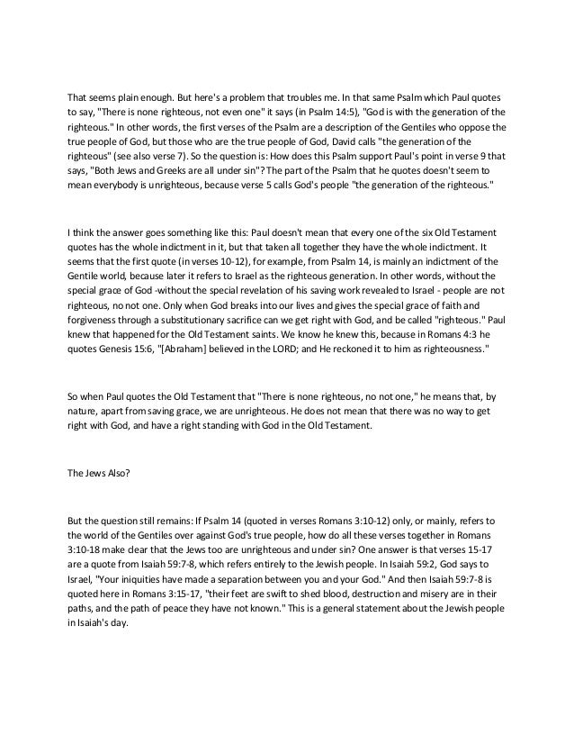 Study Notes on Romans 3 1 8