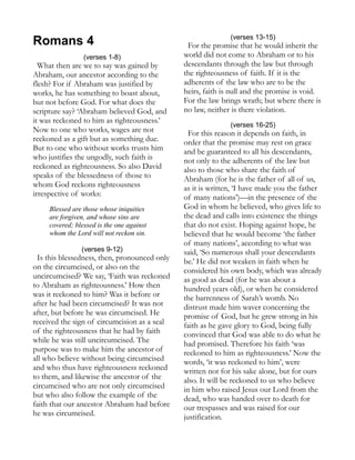 Romans 4 (nrsv) handout | PDF