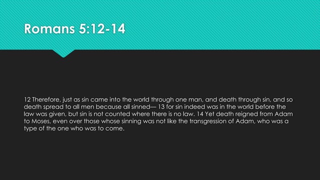 Romans 5:12-21 -- A Sunday School Lesson | PPTX
