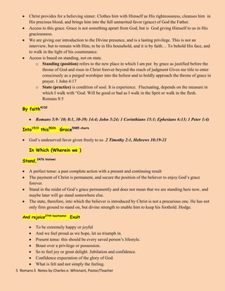 Romans 5 1 & 2 charles notes | DOCX | Christianity | Religion ...