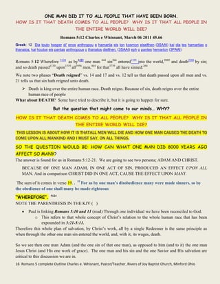 Romans 5 complete outline | PDF