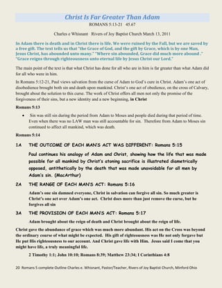 Romans 5 complete outline | PDF