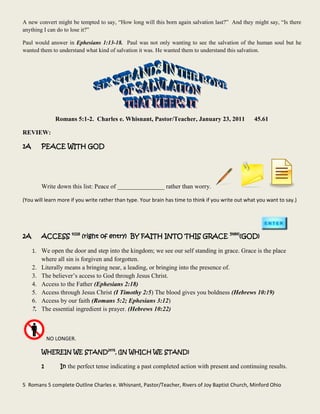 Romans 5 complete outline | PDF