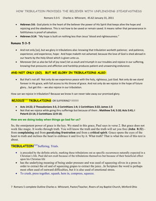 Romans 5 complete outline | PDF