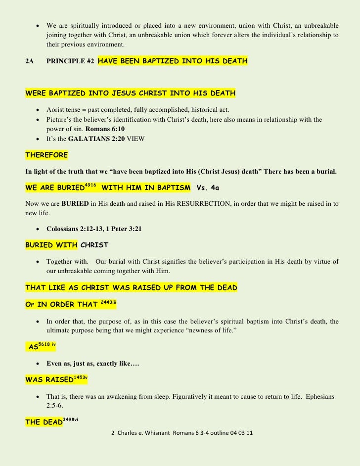 Romans 6 3 4 Outline 04 03 11 With Footnotes romans-6-3-4-outline-04-03-11-with-footnotes