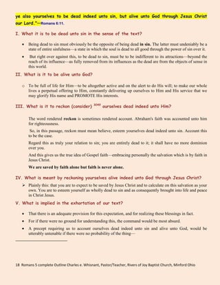 Romans 6 outline complete | PDF
