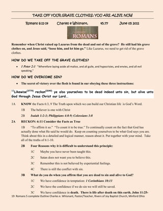 Romans 6 outline complete | PDF