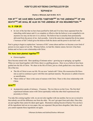 Romans 6 outline complete | PDF
