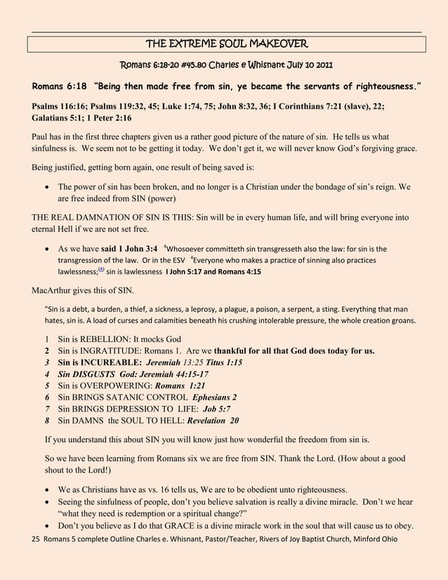 Romans 6 outline complete