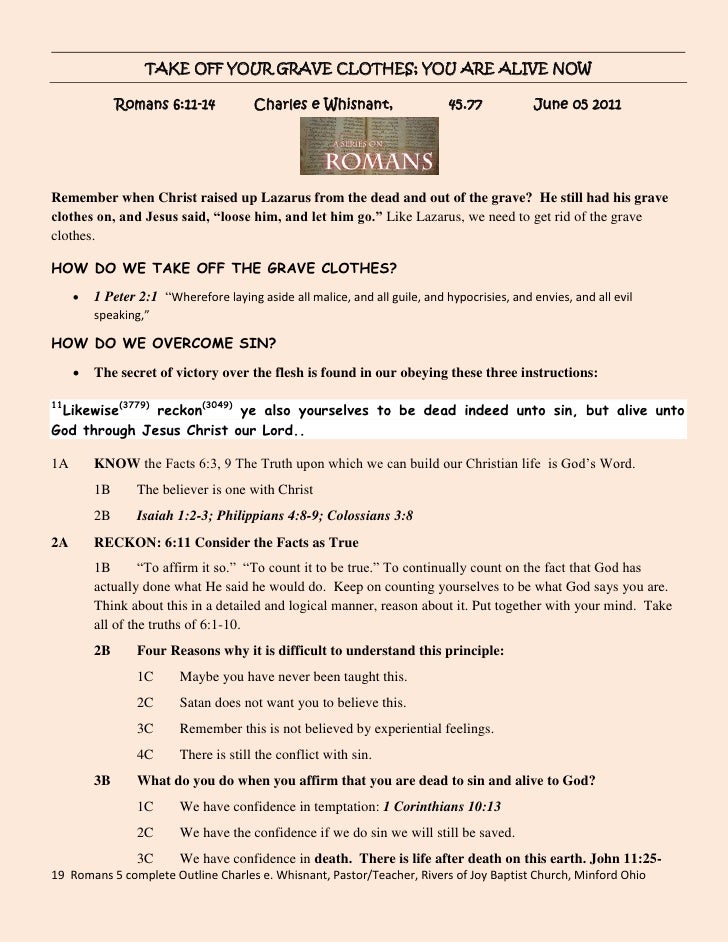 Romans 6 outline complete