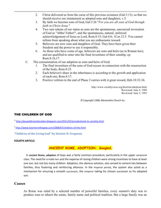 Romans 8 14 15 mms 02 26 12 adopted as sons of god | PDF