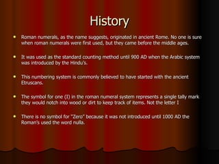 Romans And Their Numerals | PPT