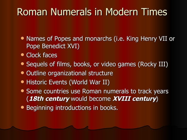 Romans And Their Numerals | PPT