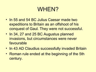 Romans in Britain | PPT