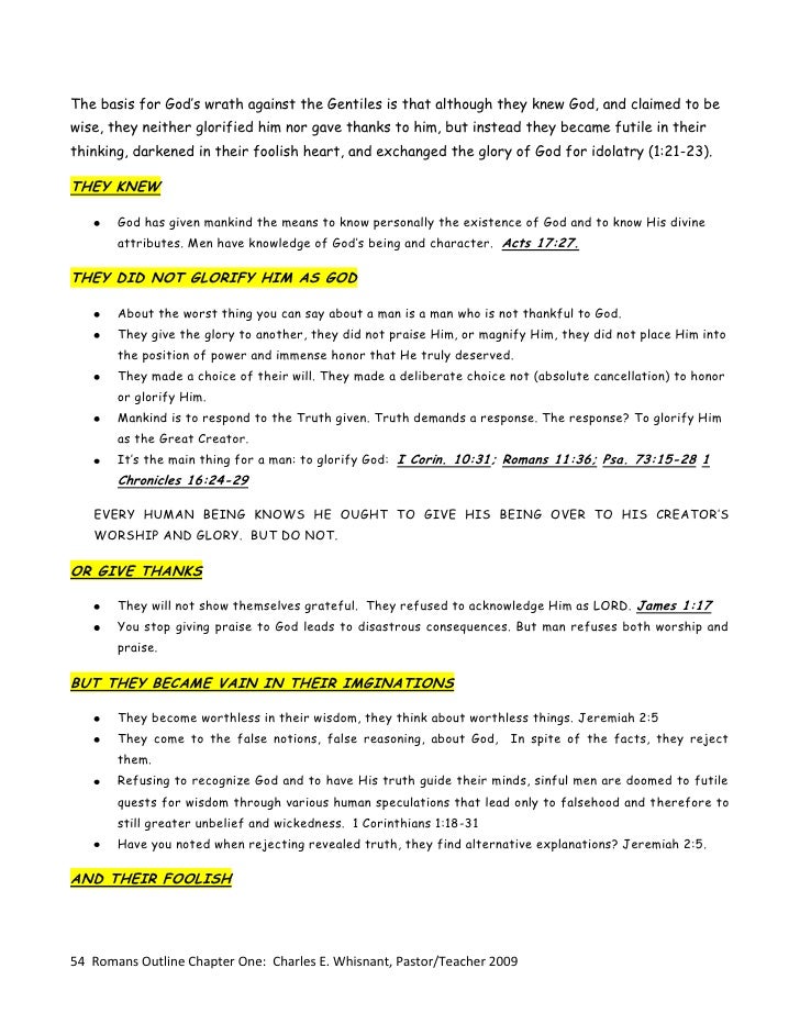 Romans Outlines Chapter One romans-outlines-chapter-one