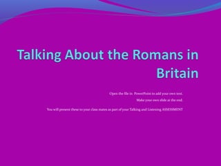 Romans powerpoint sean | PPT